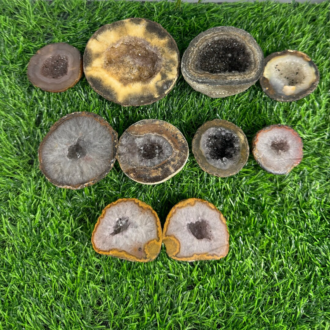 AGATE, GEODES, Crystal, Half Slice, Your Choice, Natural, Crystal Druzy, Gift, Collector, Decor ...