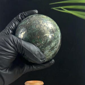 DIOPTASE PYRITE QUARTZ, Crystal Sphere, Gift, Collector, Decor - Etsy