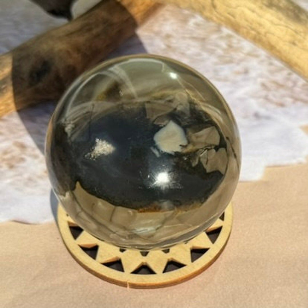 Volcano Agate Crystal Sphere Volcanic UV Activated UV - Etsy