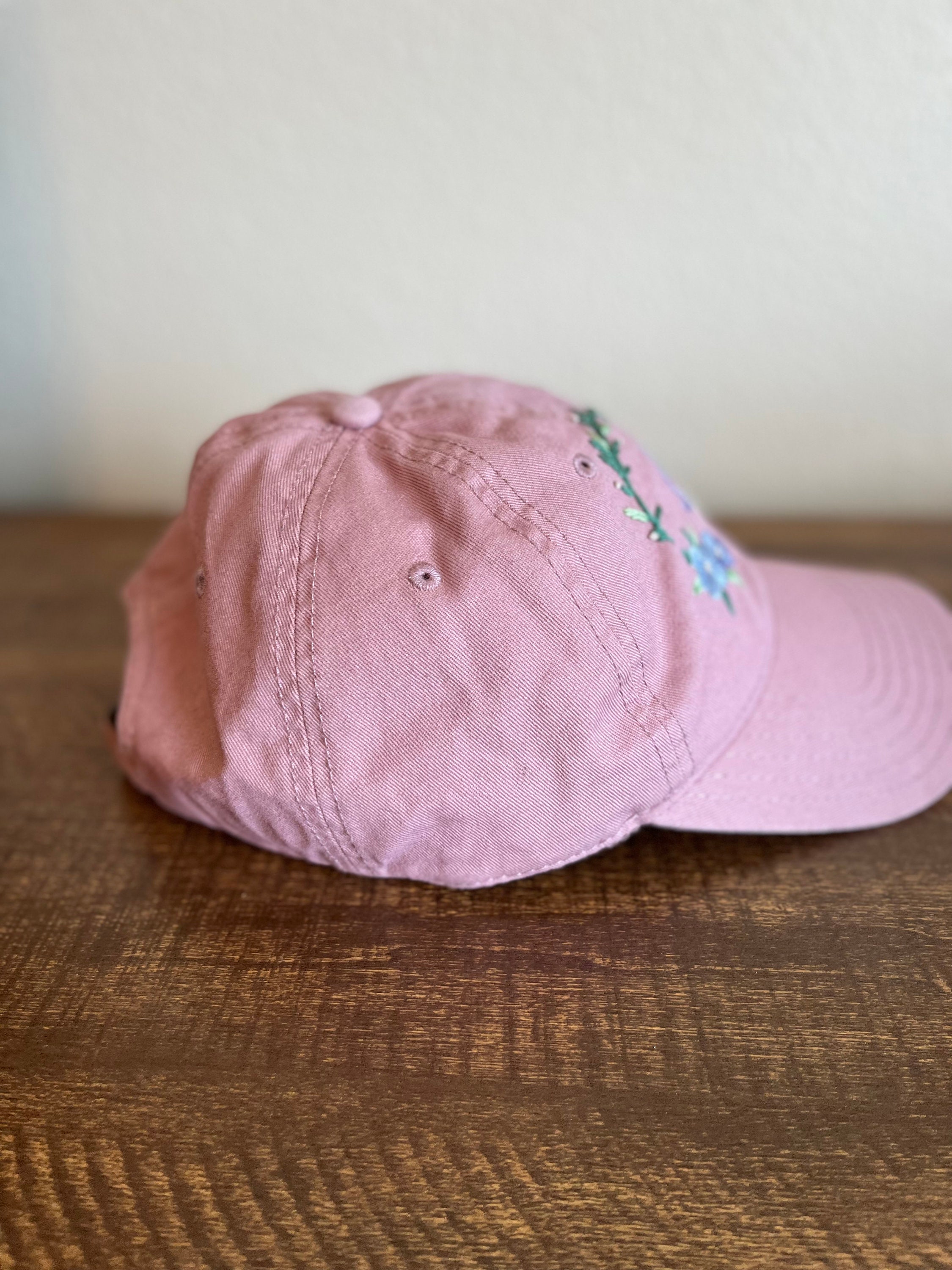 Personalized Hat, Women's Hat, Initial Hat, Floral Initial Hat, Gift ...