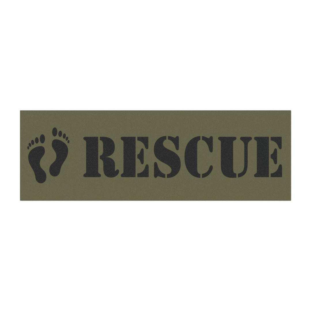 Patriotic RESCUE Car Magnet With Feet - 10" X 3" in Size, Perfect to ...