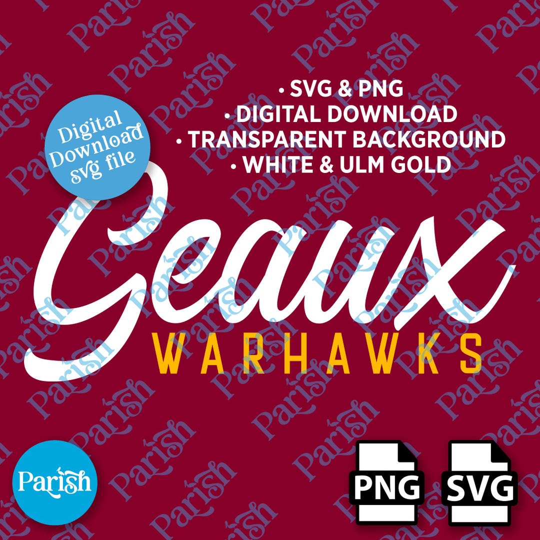 Warhawks Geaux Design, Louisiana SVG, University, College, Football ...
