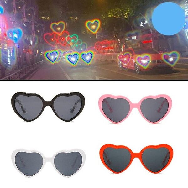 Heart Diffraction Glasses - Etsy