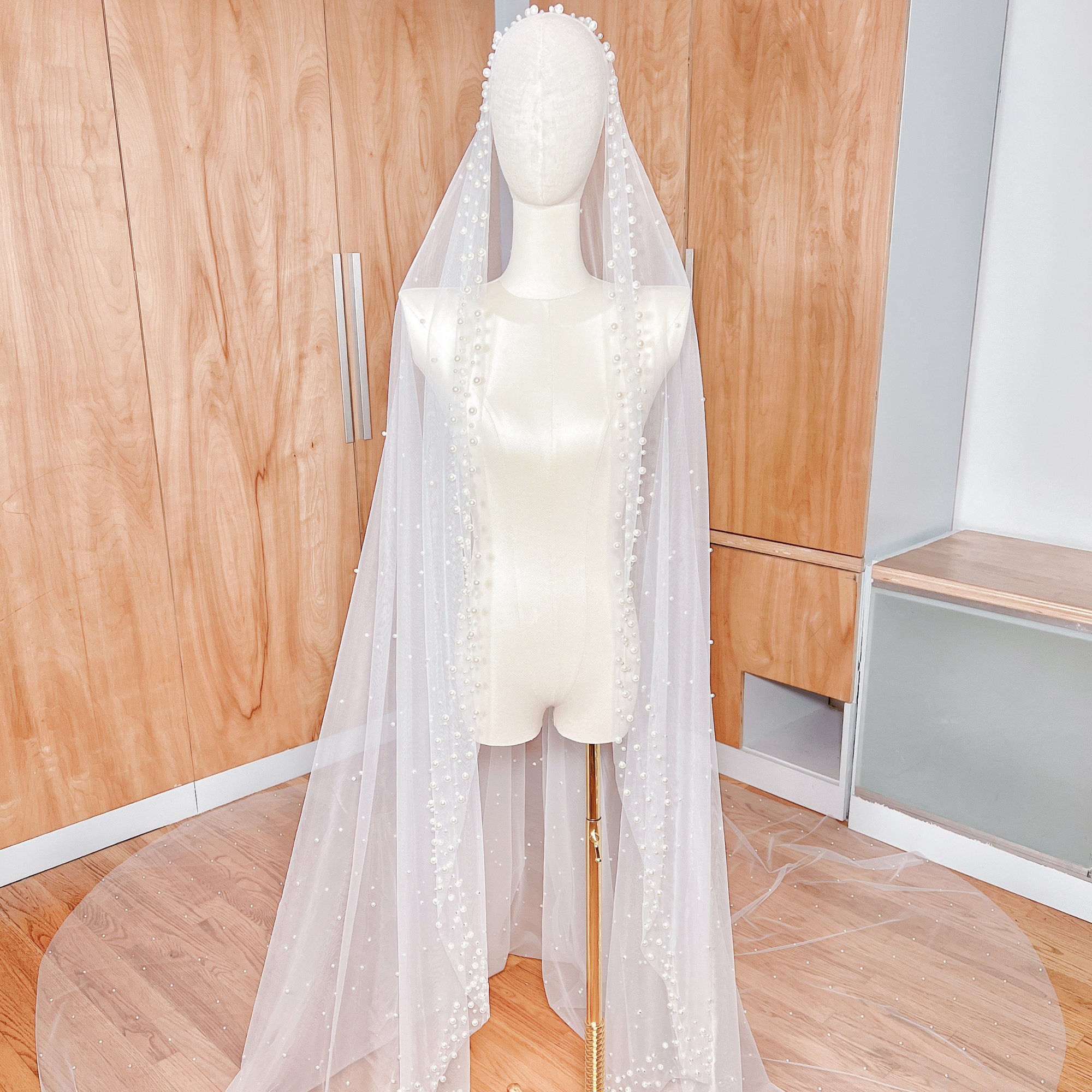 Cathedral Pearl Bridal Veil, Cathedral Pearl Veil, Veil Wedding ...