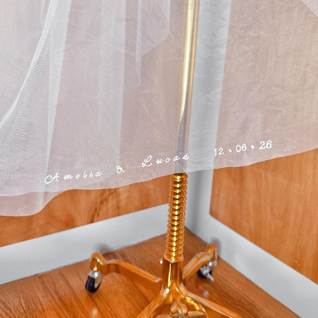 Custom Wedding Veil, Veil With Name, Bespoke Veil, Soft Veil With Comb ...