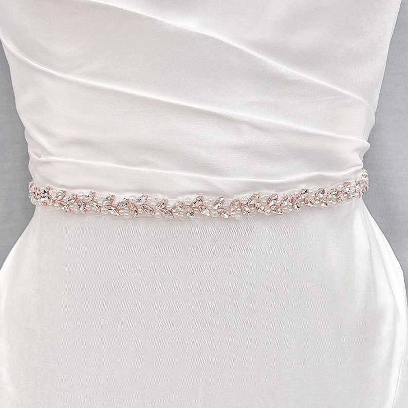 Skinny Bridal Belt, Skinny Bridal Sash, Bridal Belt for Wedding Dress ...