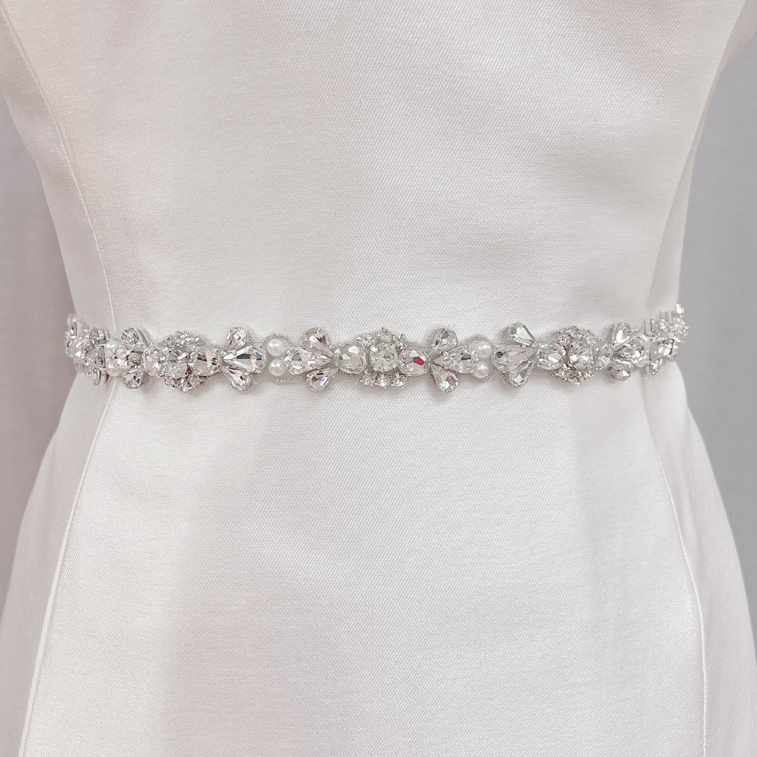 Thin Wedding Belt, Skinny Bridal Sash, Wedding Sash, Dainty Bridal Belt ...