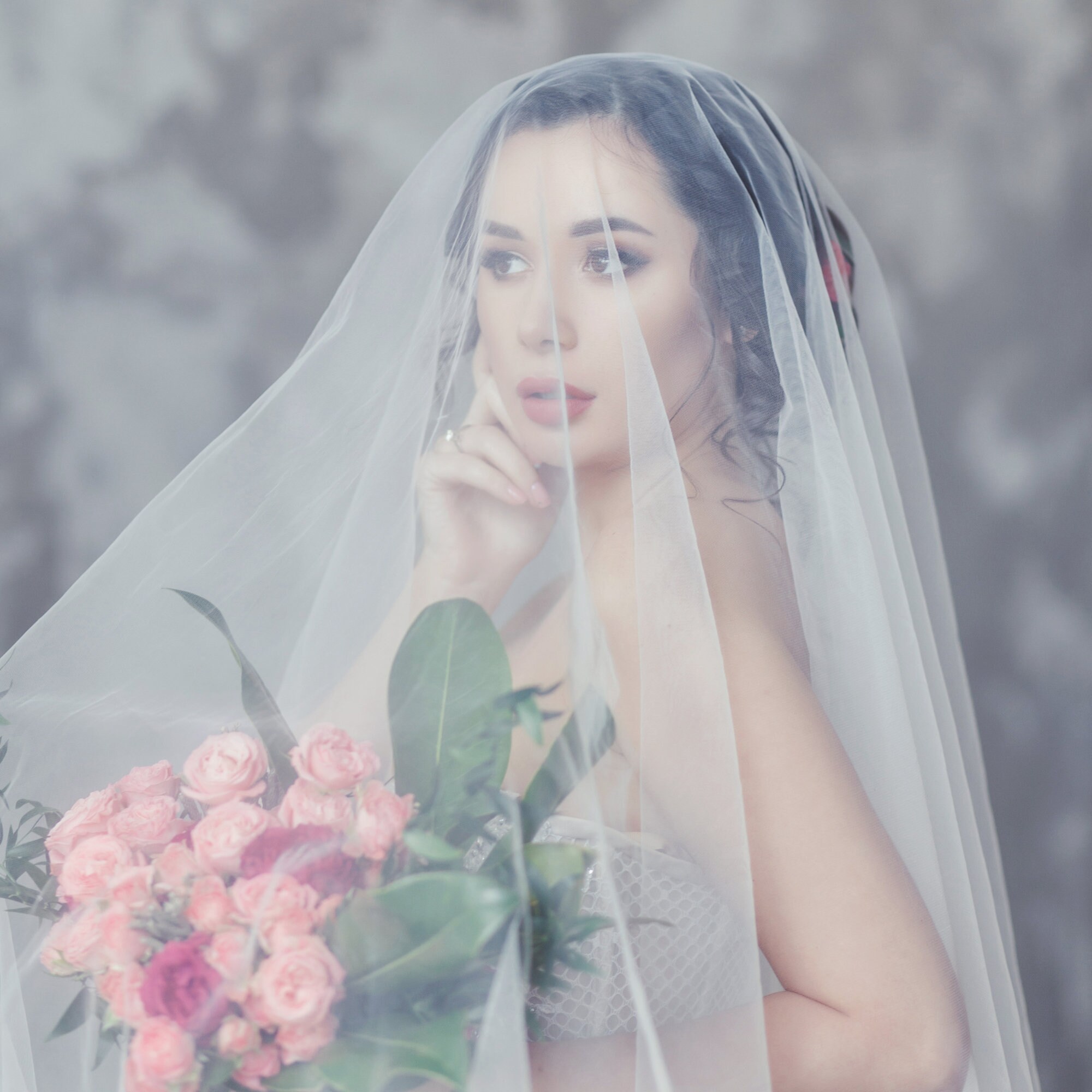 Sheer Drop Bridal Veil, Wedding Drop Veil, Sheer Drop Veil - Etsy