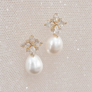 Pearl Bridal Drop Earrings, Bridal Pearl Earrings Drop, Pearl Drop ...