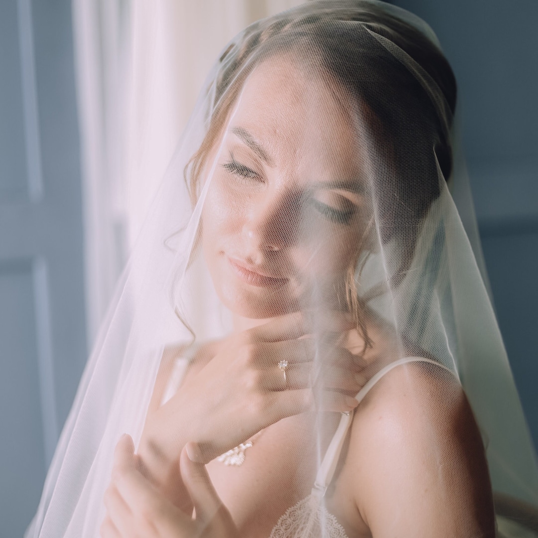 Sheer Drop Bridal Veil, Wedding Drop Veil, Sheer Drop Veil - Etsy