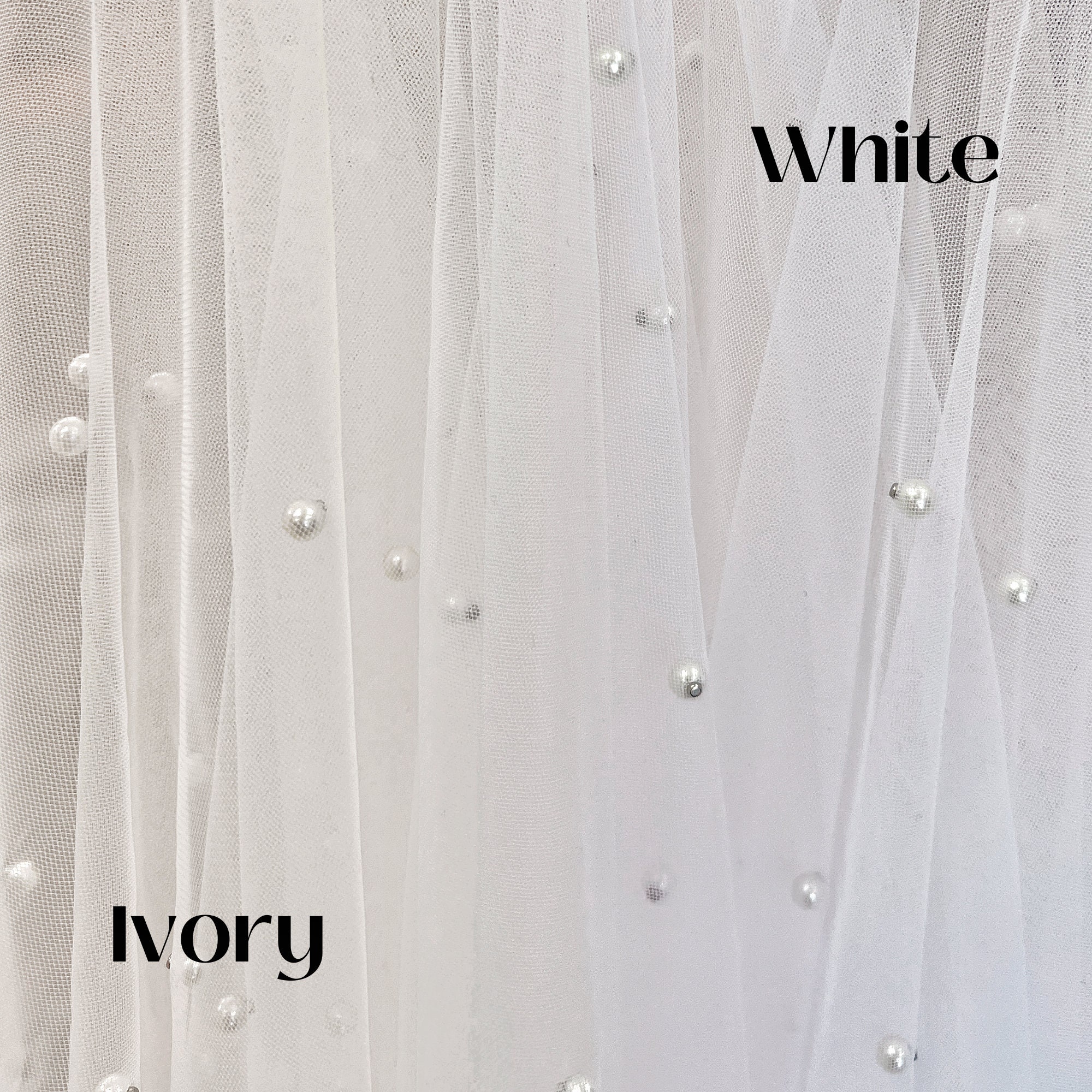 Wedding Pearl Veil, Pearl Beaded Veil, Fingertip Veil, Cathedral Veil ...