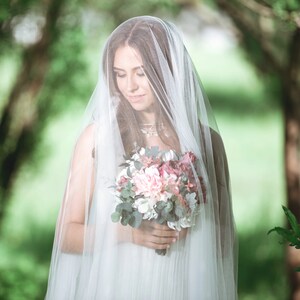 Sheer Drop Bridal Veil, Wedding Drop Veil, Sheer Drop Veil - Etsy