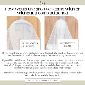 Long Drop Veil, Cathedral Drop Veil With Blusher, Cathedral Drop Veil ...