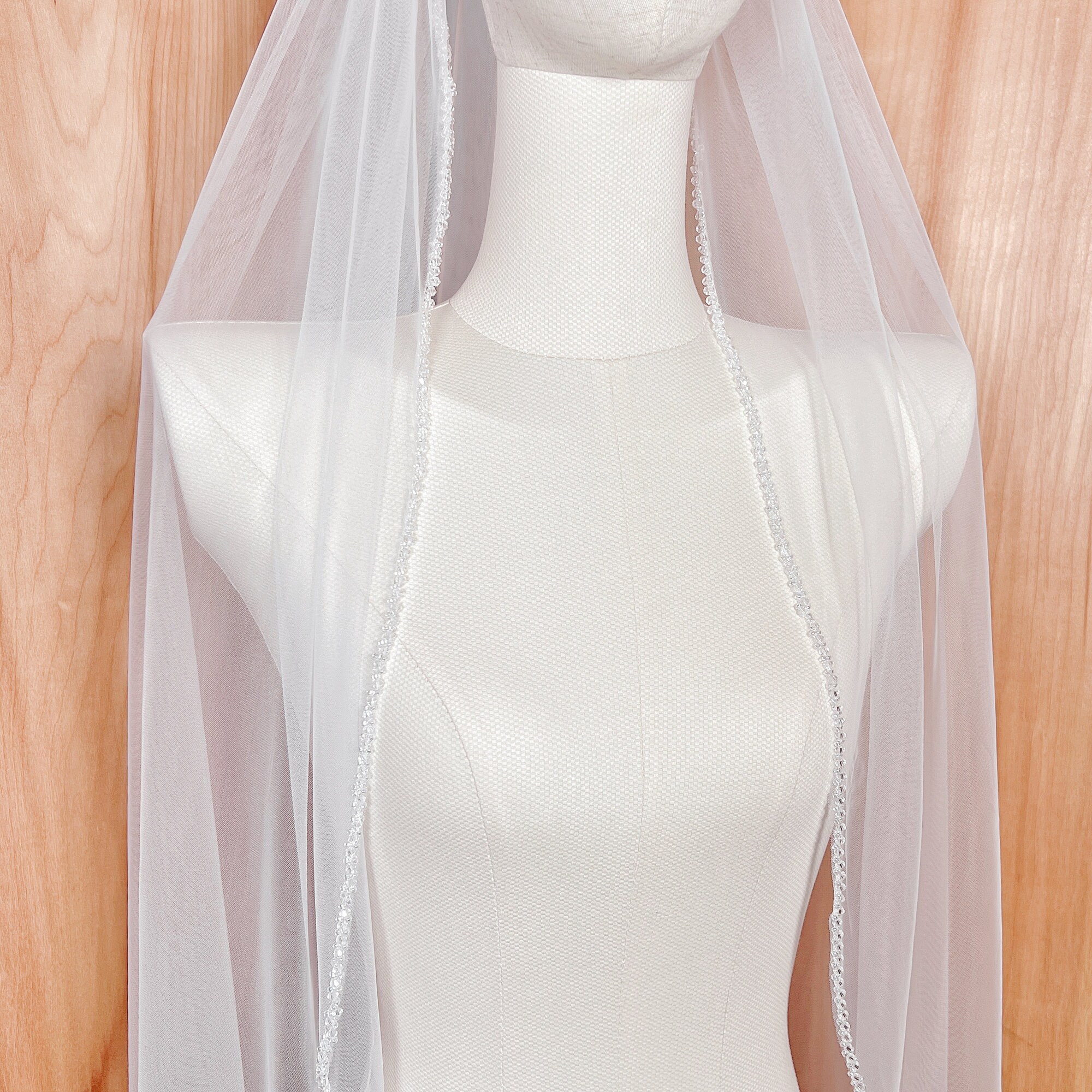 Wedding Crystal Veil, Bridal Crystals Veil, Crystal Beaded Veil ...