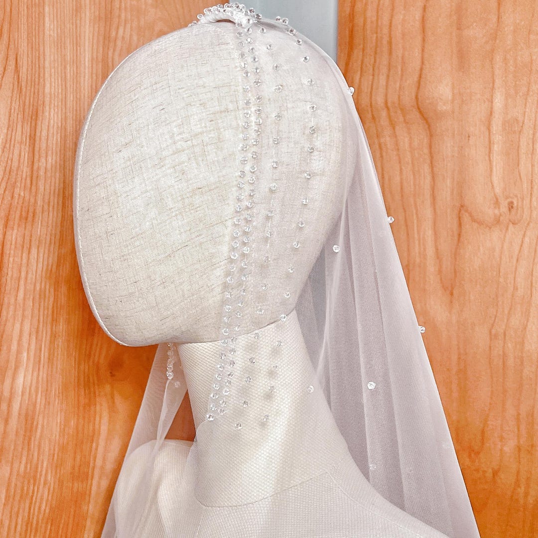 Crystal Bridal Veil, Crystal Beaded Veil, Wedding Crystal Veil, Veil ...