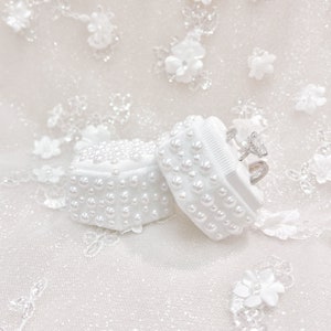 Three Slot Ring Box, Ring Box Wedding Triple, Velvet Ring Box Triple, 3 ...