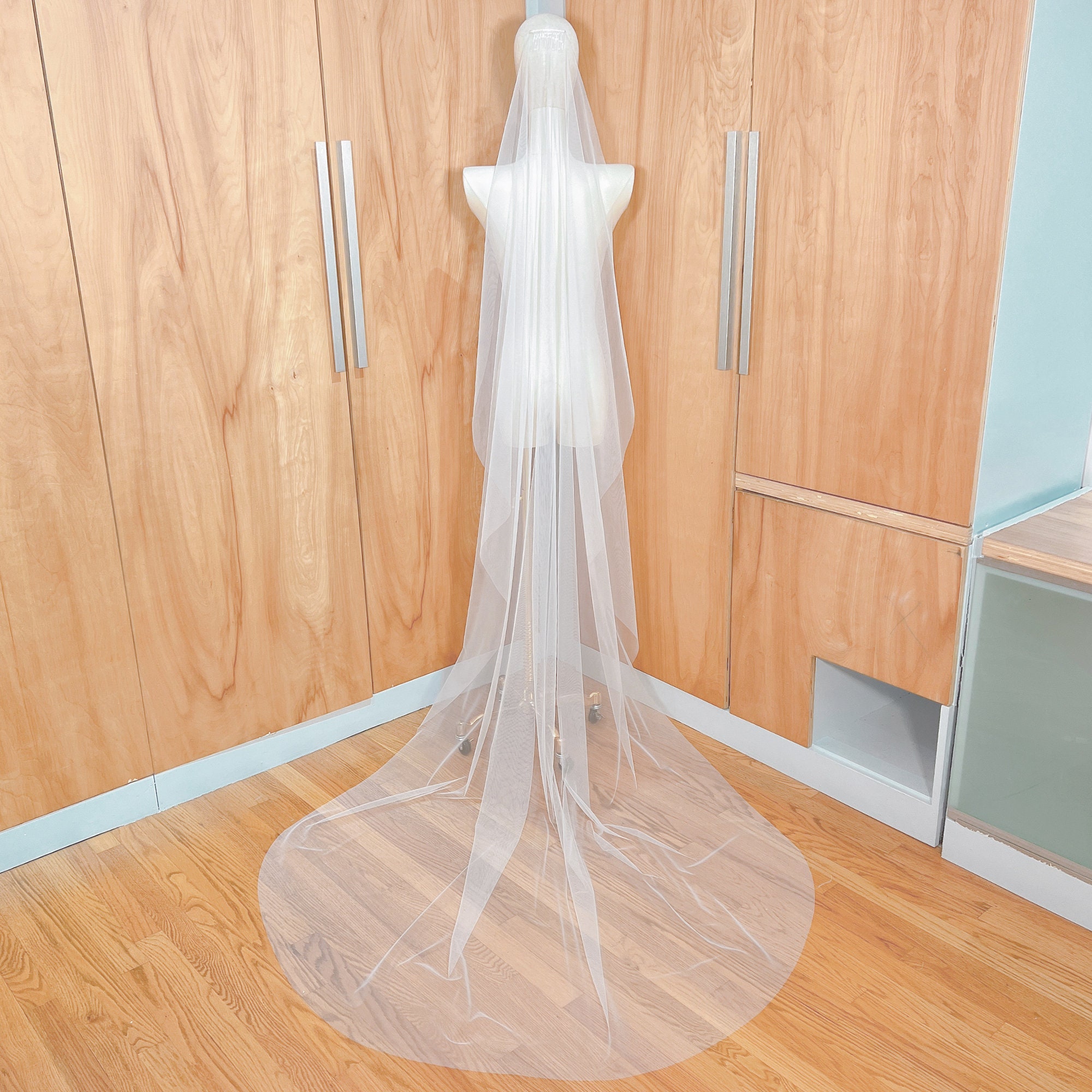 Simple Sheer Veil, Barely There Veil, Cathedral Sheer Veil, Sheer ...