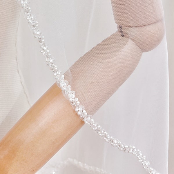 Beaded Bridal Veil - Etsy