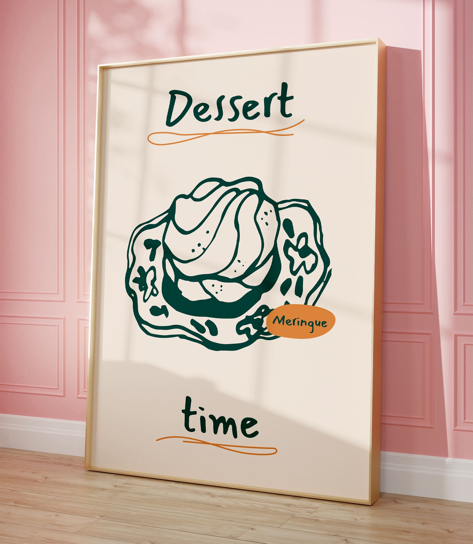 Kitchen Wall Art, Meringue Poster Print, Retro Food Art, Kitchen Decor ...