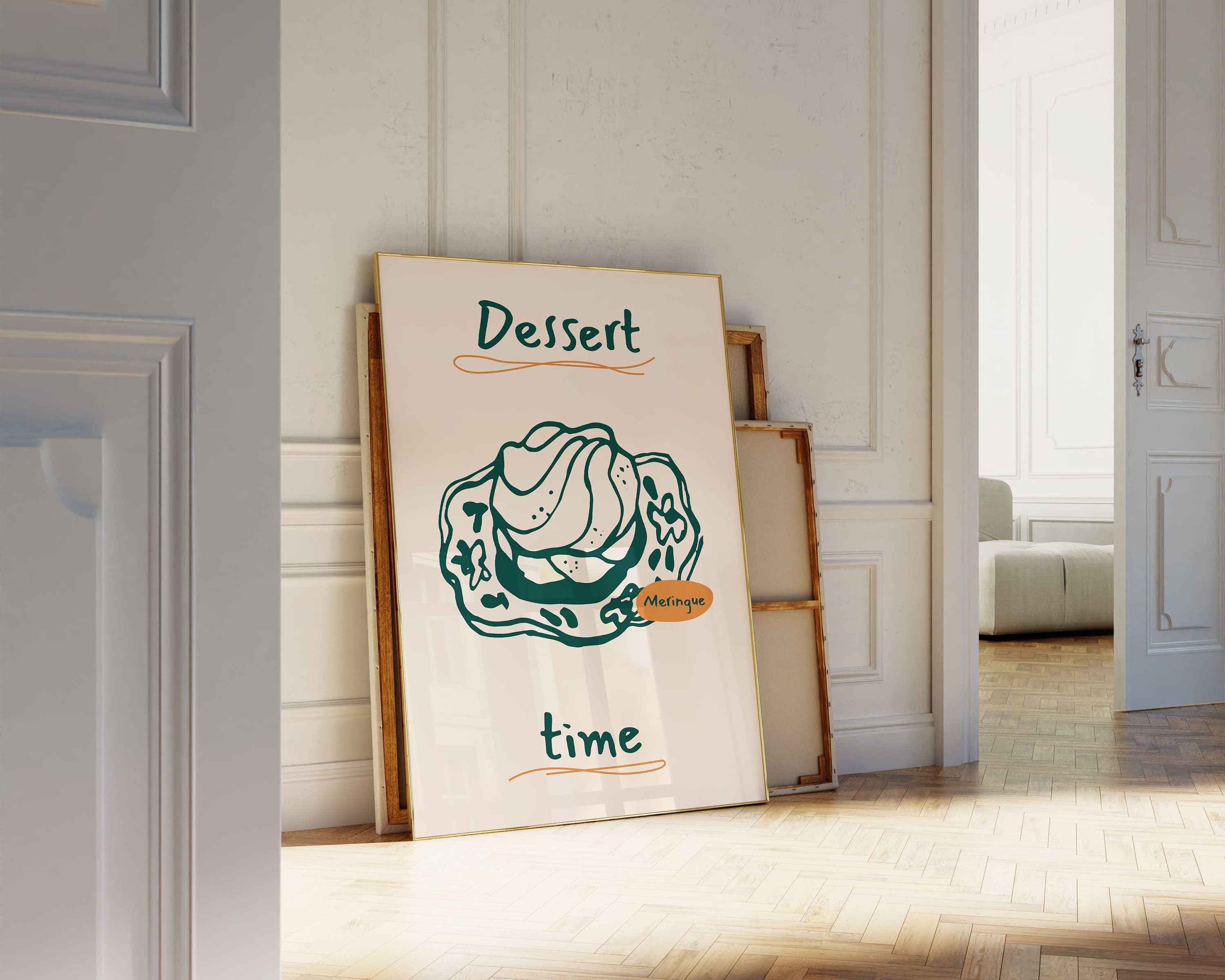 Kitchen Wall Art, Meringue Poster Print, Retro Food Art, Kitchen Decor ...