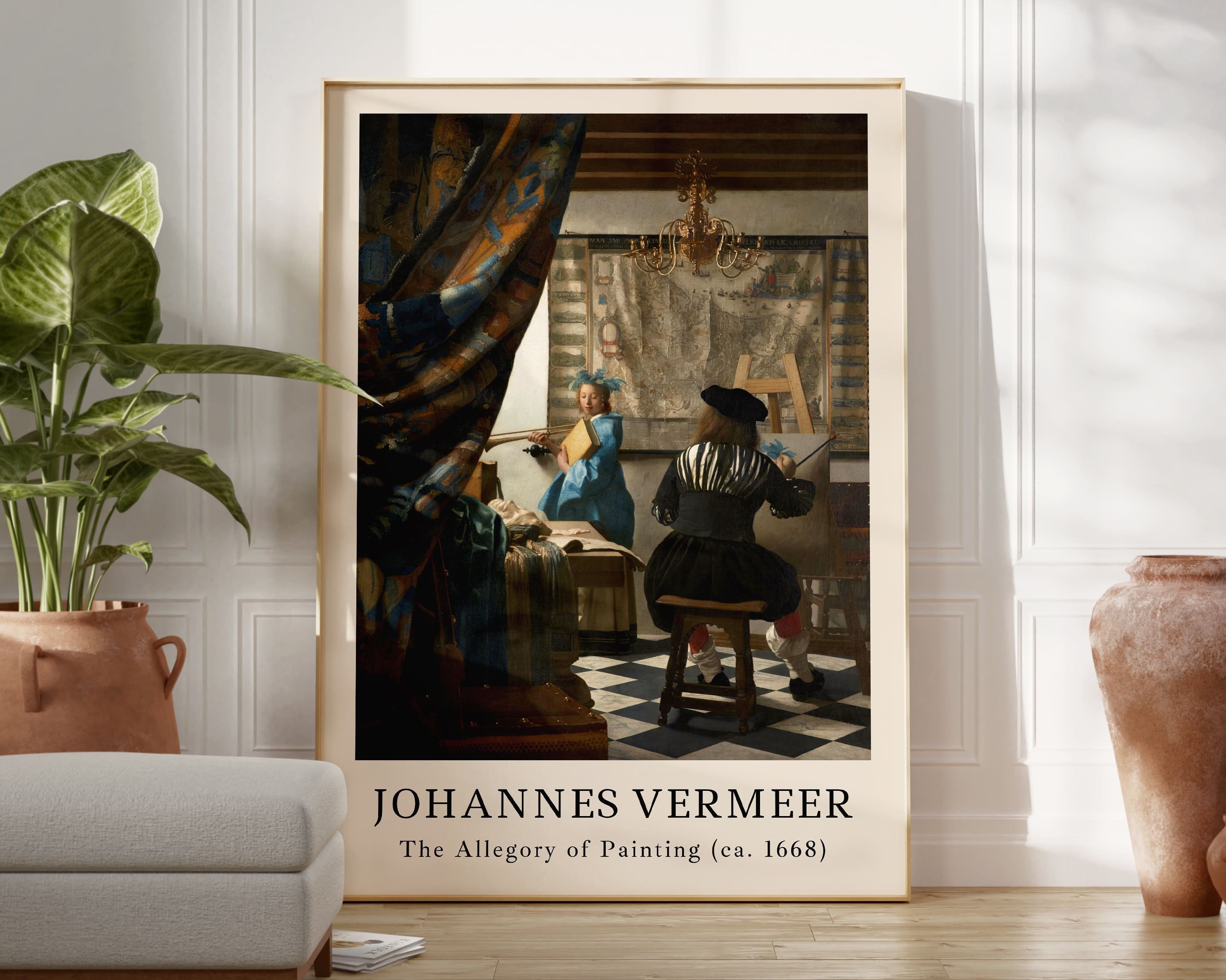 Johannes Vermeer Print, the Allegory of Painting Ca. 1666, Johannes ...