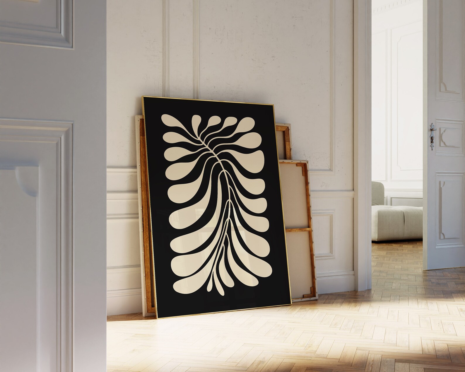 Abstract Botanical Wall Art, Moody Botanical Print, Neutral Botanical ...