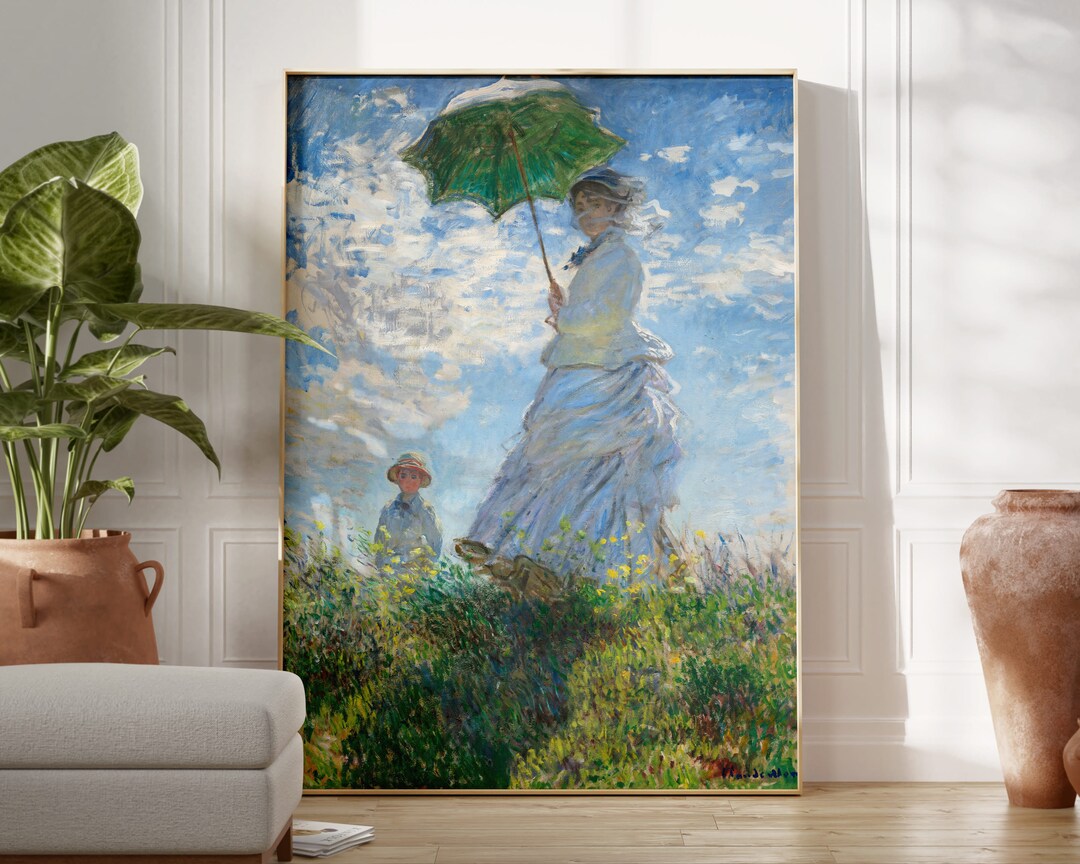 Claude Monet, Madame Monet and Her Son, Vintage Museum Print (digital ...