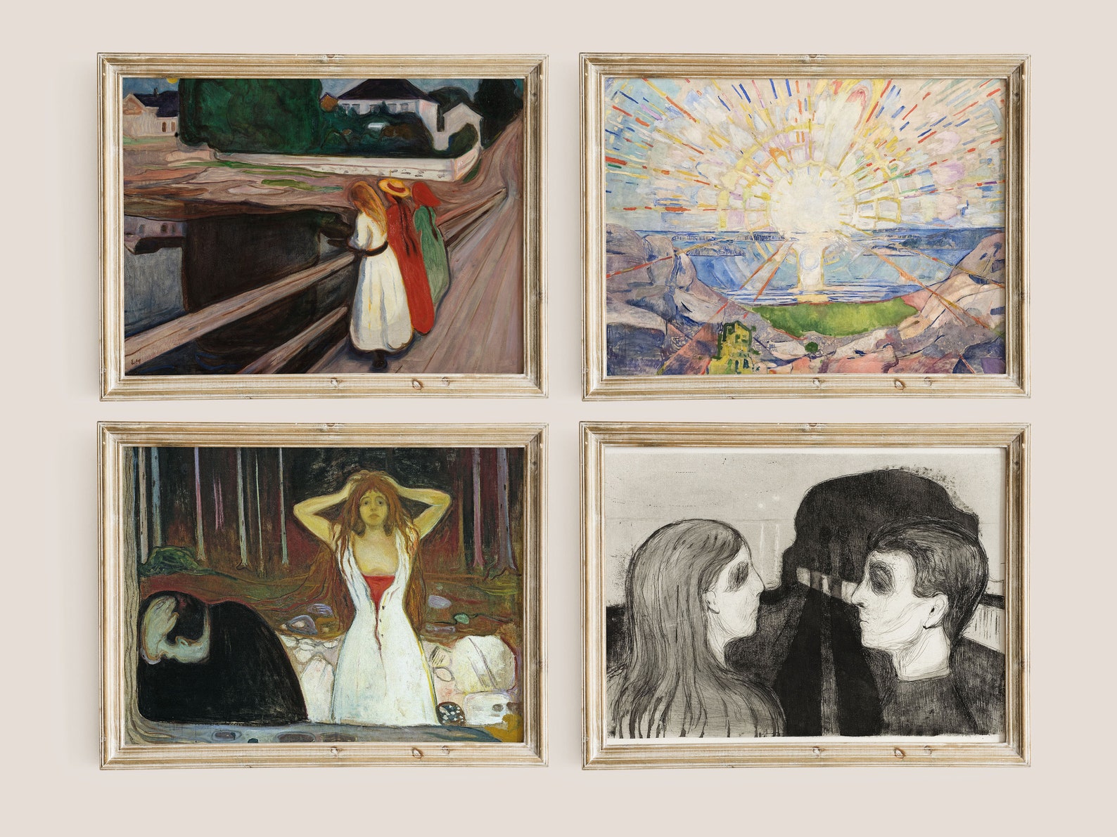 Edvard Munch Set of 18 Prints, Edvard Munch Poster, Edvard Munch Print ...