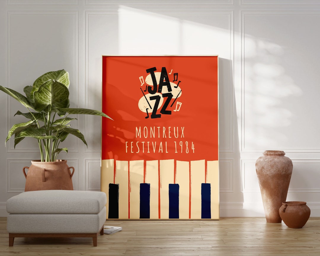 Jazz Festival Poster Print, Jazz Festival Printable Wall Art, Retro ...