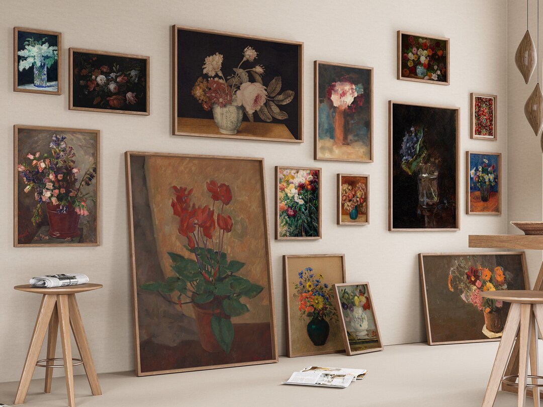 400 Vintage Flower Prints, Botanical Print Set, Floral Wall Art ...