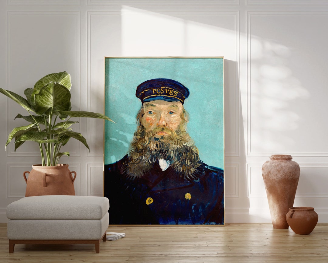 Vincent Van Gogh Poster, Portraid of Postman, Van Gogh Print, Museum ...
