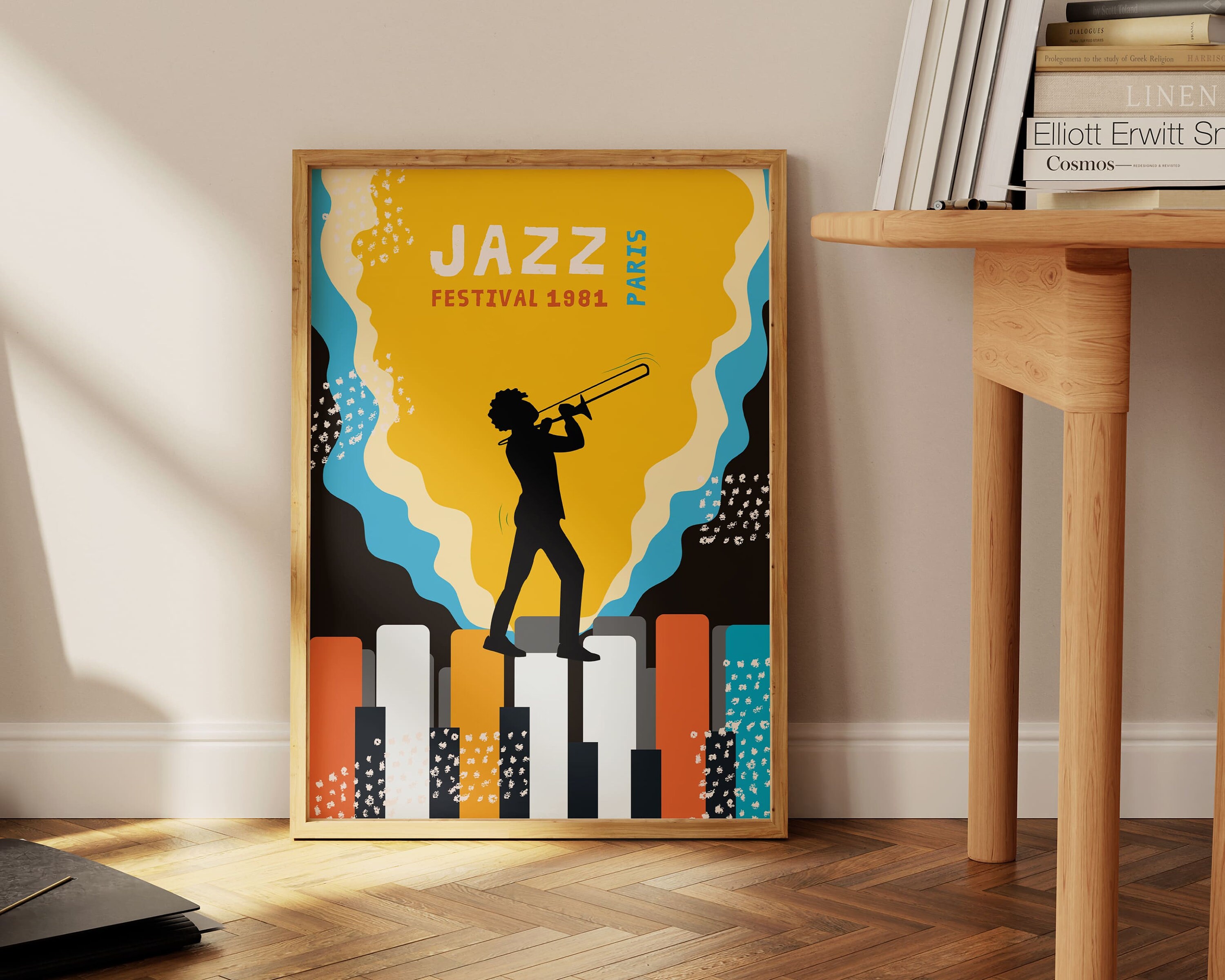 Jazz Festival Poster Print, Paris Jazz Festival Printable Wall Art ...