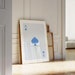 Light Blue Lucky You Print Set of 3, Trendy Retro Wall Art Set, Light ...