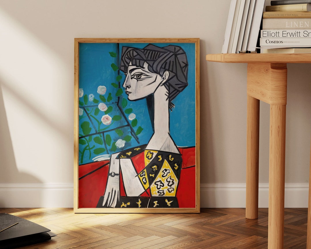 Picasso Print, Jacqueline With Flowers 1954, Picasso Poster, Exhibition ...