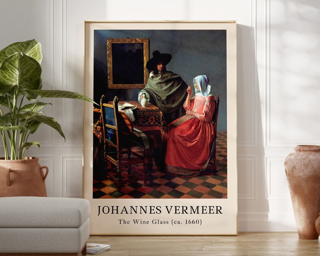 Johannes Vermeer Print, the Wine Glass Ca. 1658 –1660, Johannes Vermeer ...