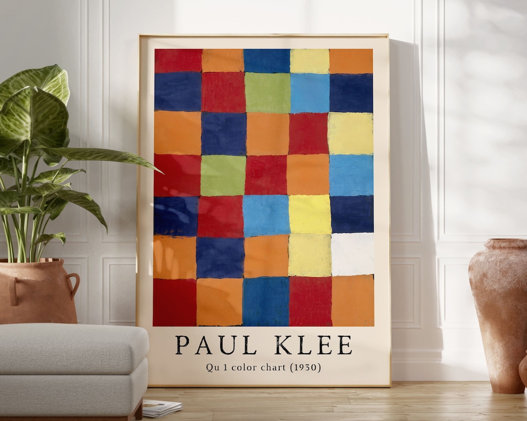 Paul Klee Color Chart Print, Vintage Exhibition Poster (digital ...
