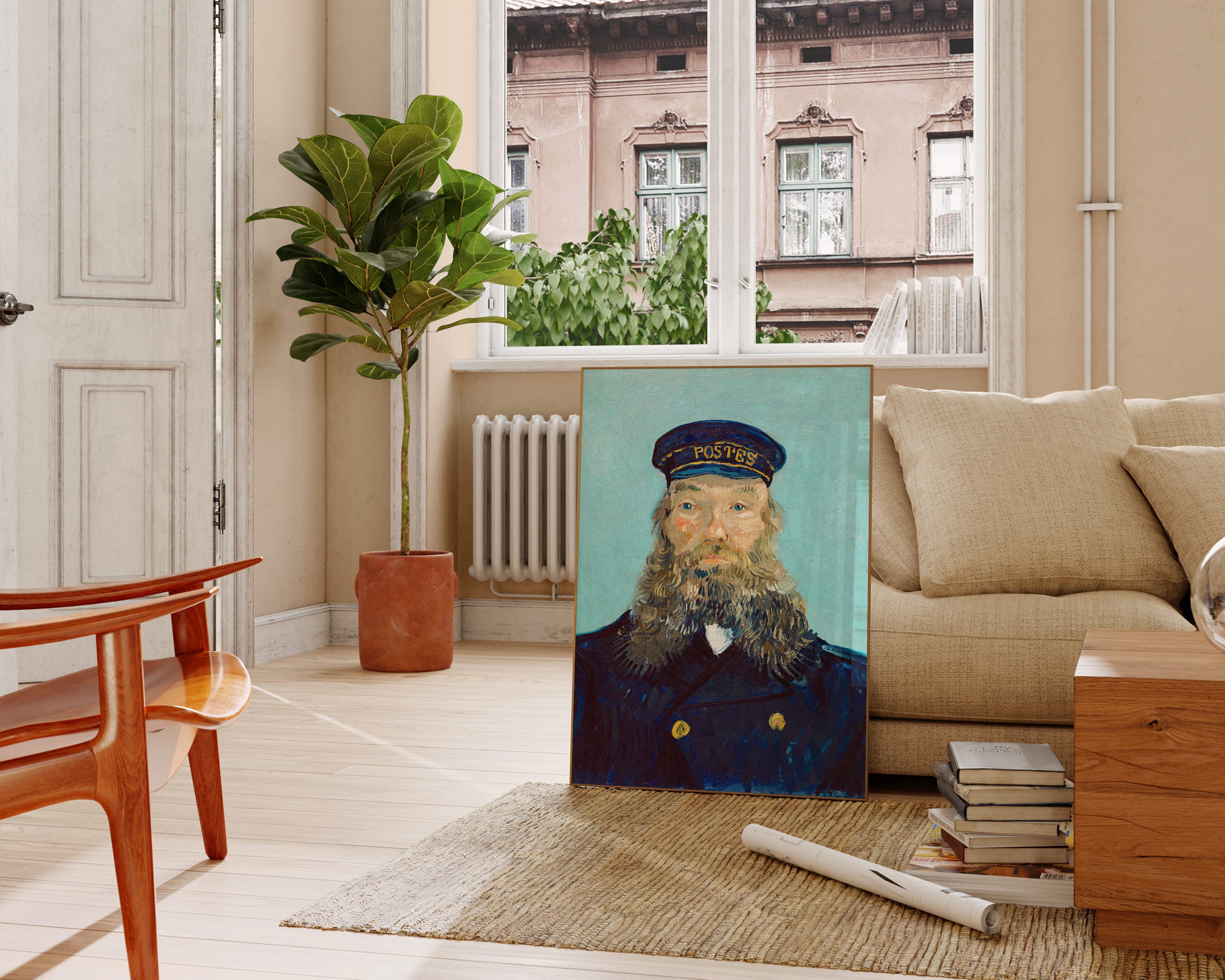 Vincent Van Gogh Poster, Portraid of Postman, Van Gogh Print, Museum ...