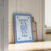 Light Blue Lucky You Print Set of 3, Trendy Retro Wall Art Set, Light ...