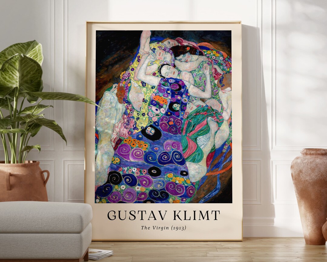 Gustav Klimt Druck, Gustav Klimts Die Jungfrau 1913, Gustav Klimt ...