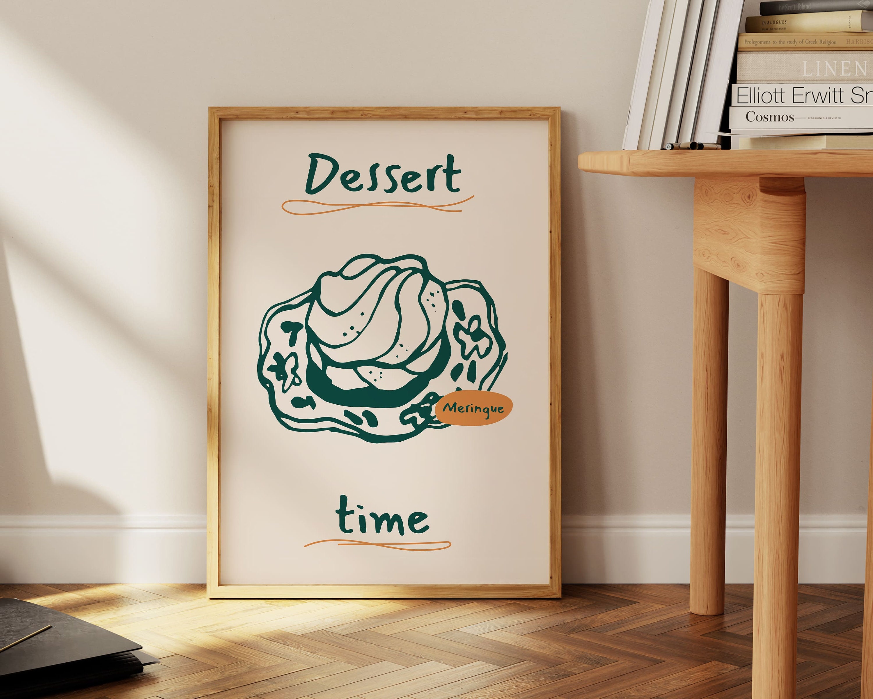 Kitchen Wall Art, Meringue Poster Print, Retro Food Art, Kitchen Decor ...