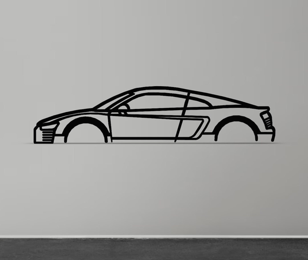 Audi R8 Silhouette Wall Art - Etsy