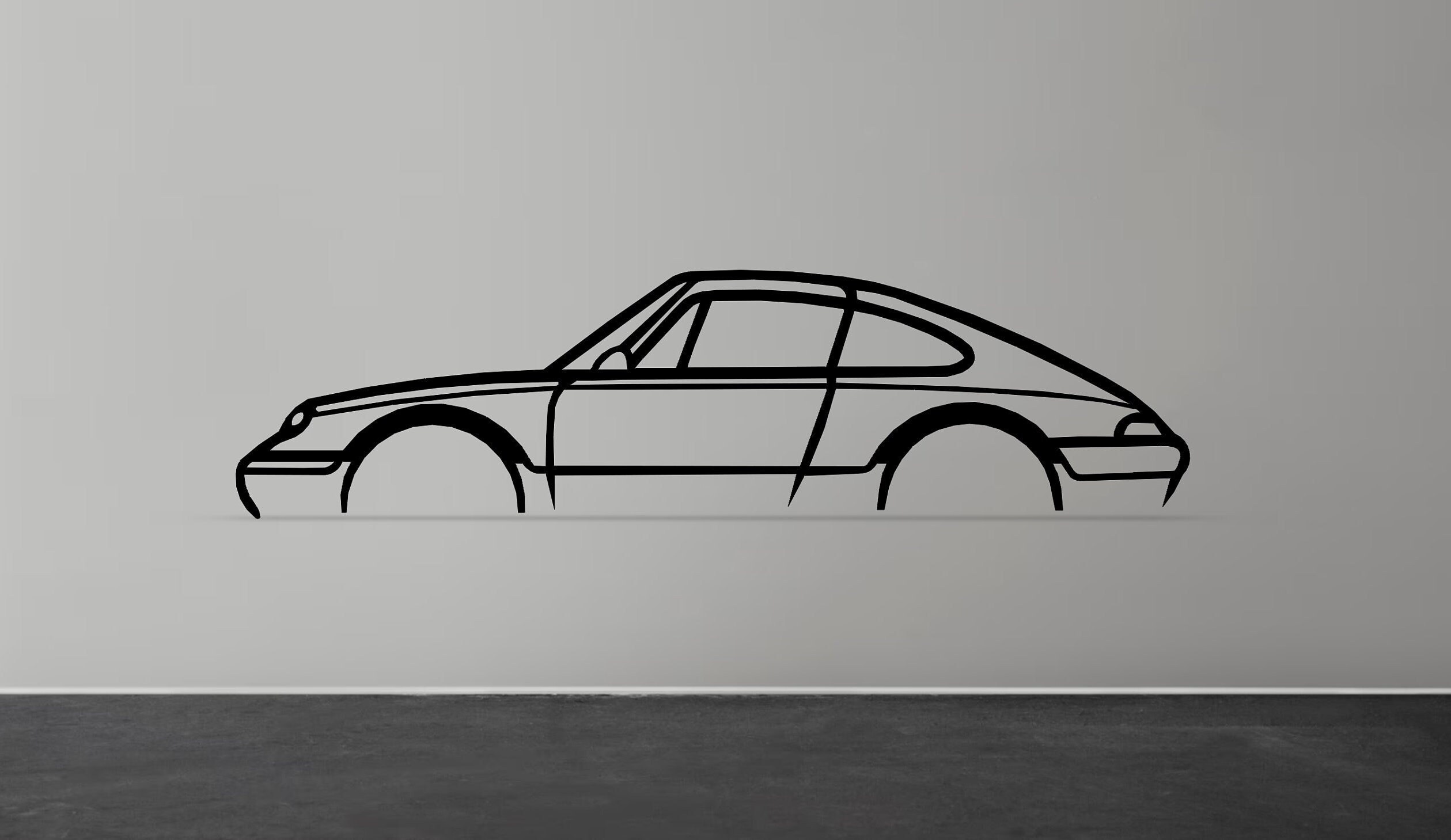 Porsche 911 Silhouette Wall Art - Etsy