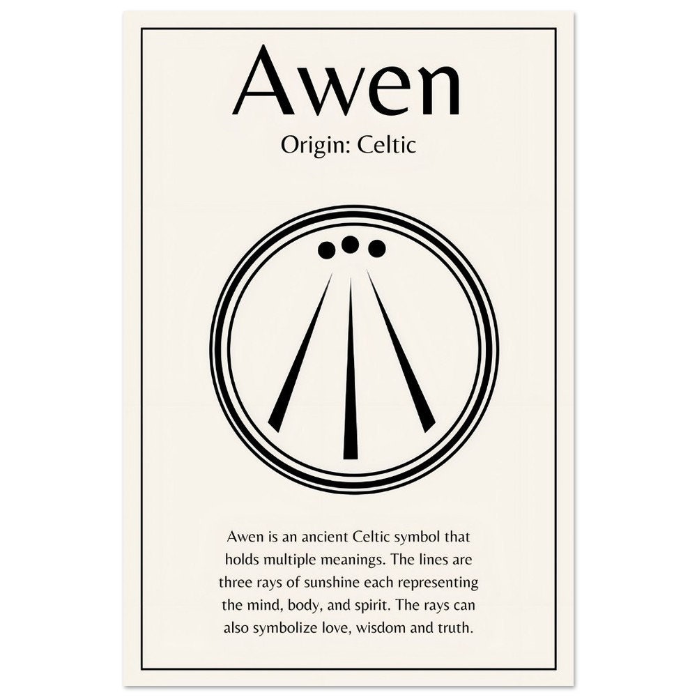 Awen Premium Poster Modern Wall Art Sustainable Materials - Etsy