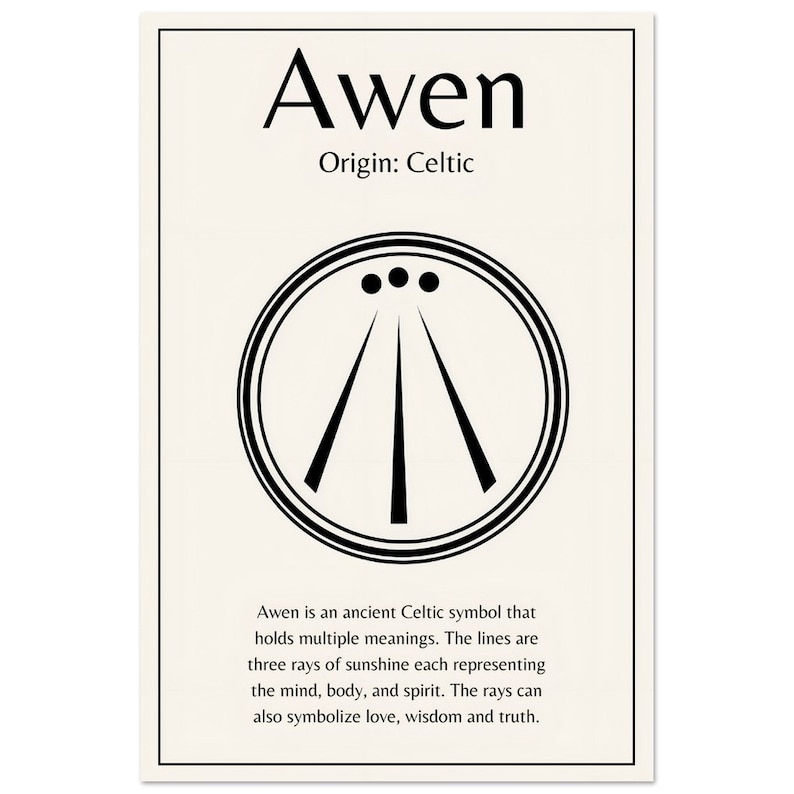 Awen Premium Poster Modern Wall Art Sustainable Materials - Etsy