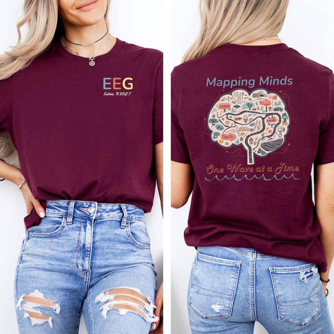 Personalized EEG Mapping of the Minds Tee, EEG Shirt, Neuro Shirt ...
