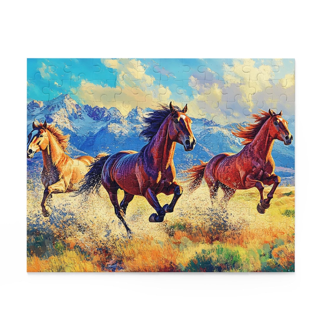 Mustang Horses Puzzles, Animal Puzzle, Nature Puzzle, Wild West Puzzle ...