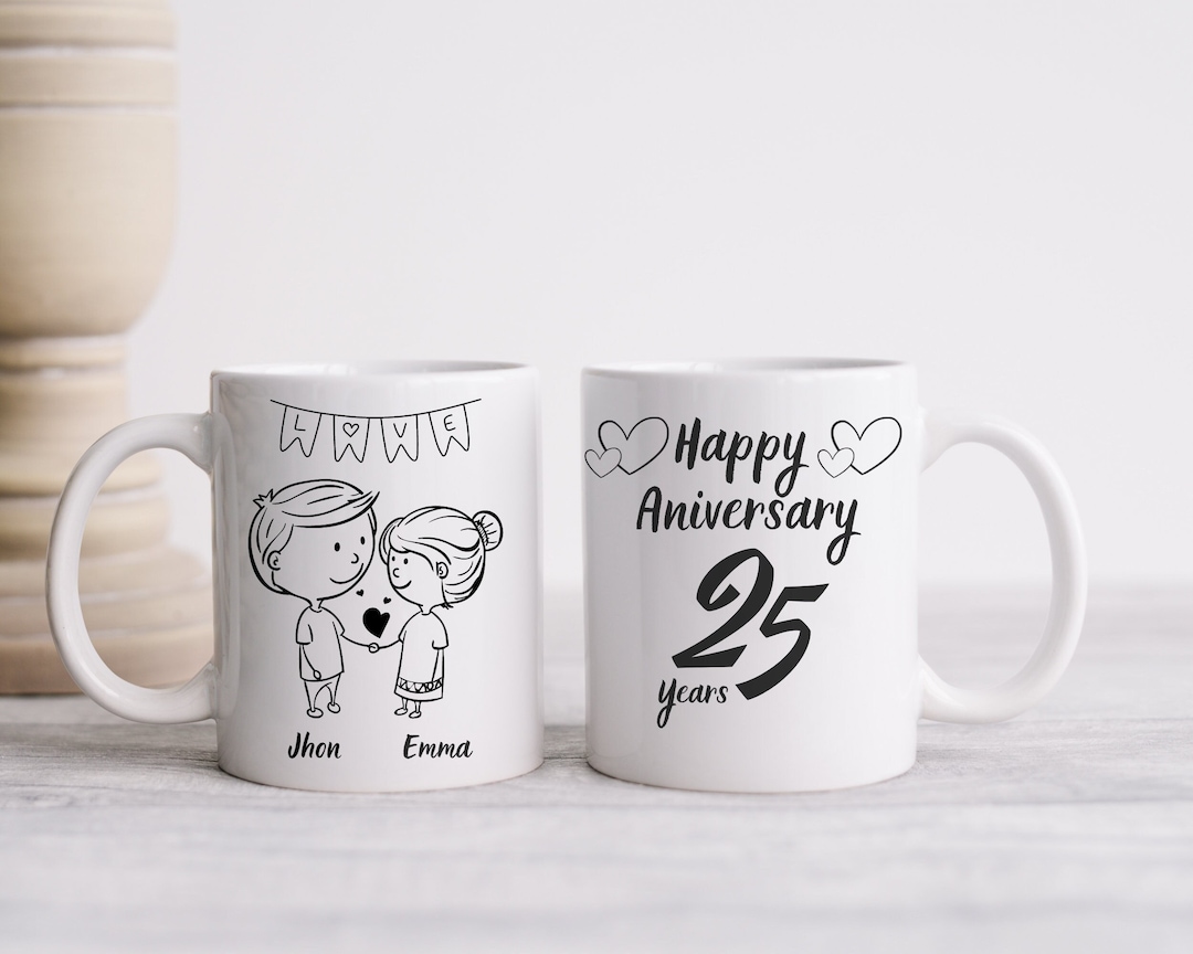 Happy Anniversary Mug Custom Couple Mug Personalized - Etsy