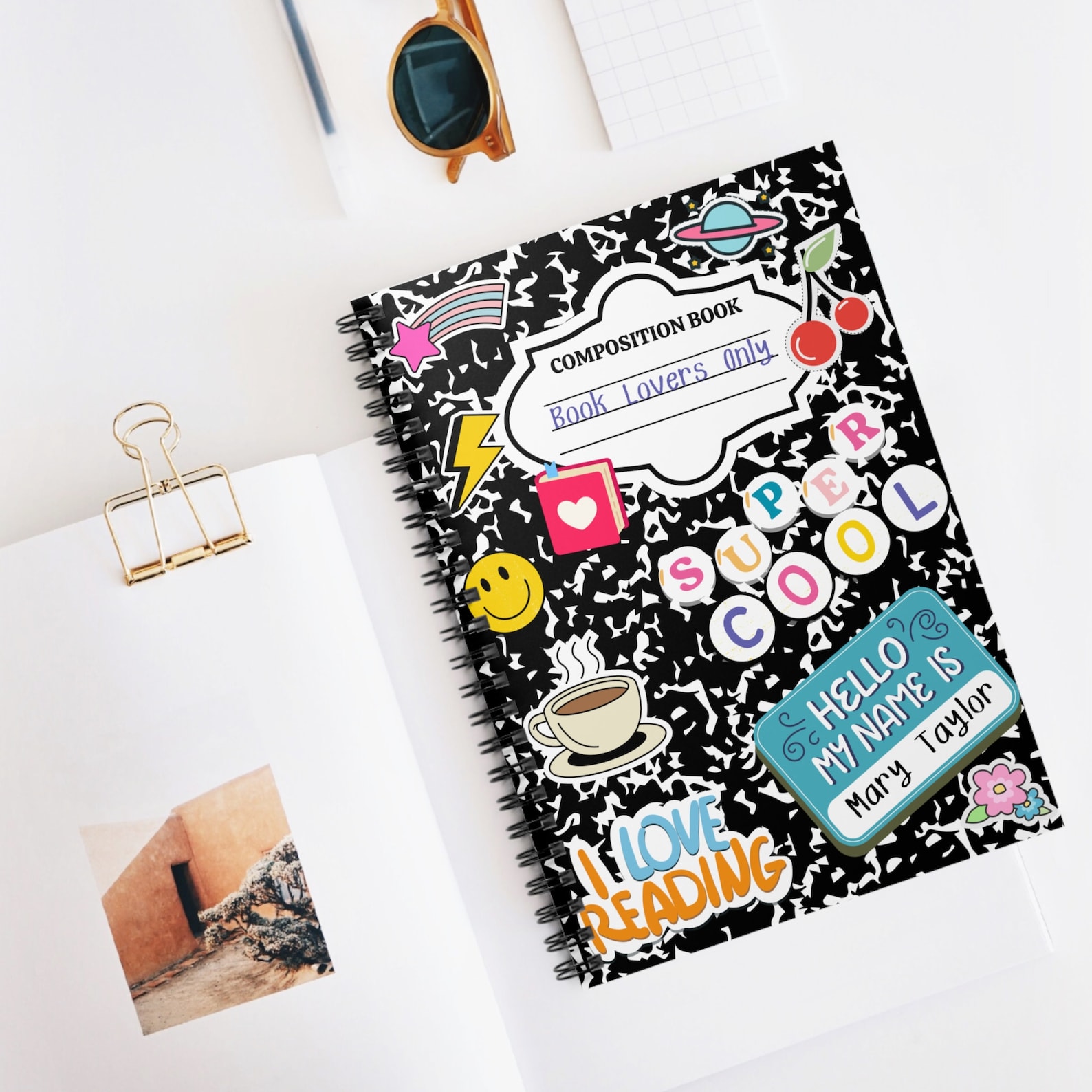 Custom Composition Notebook, Notebook Composition Cover, Reading ...