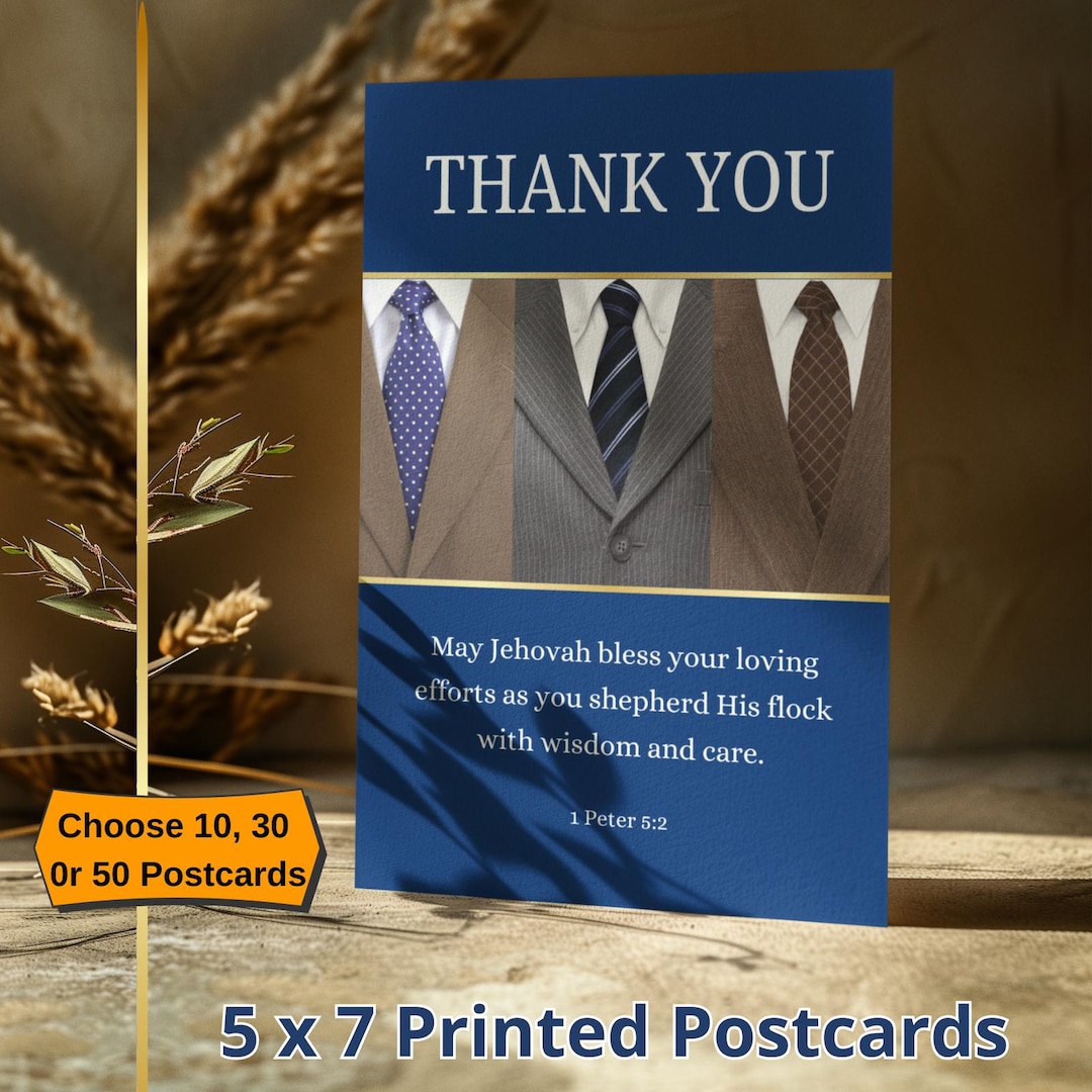JW Elder Appreciation Postcard Set: Jehovah's Witness Gift - Etsy