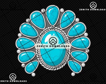 5 in 1 Bundle Turquoise Gem Western PNG: Shirt Sublimation Rodeo ...